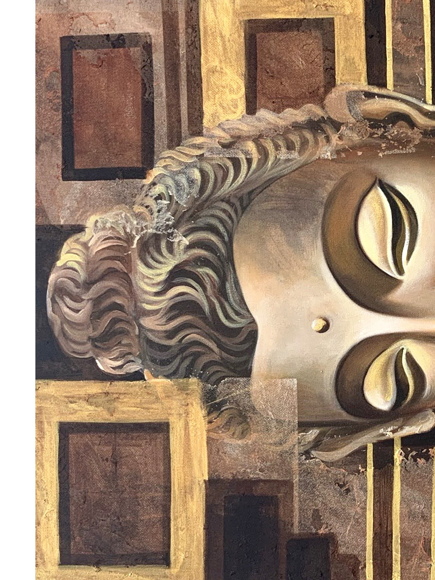 Exotic India Guatama Buddha | Painting By Mk Goyal | Mix Media On Canvas | Wayfair